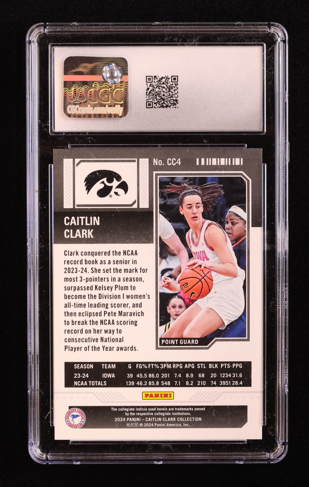 Caitlin Clark 2024 Panini Caitlin Clark Collection College Contenders ...