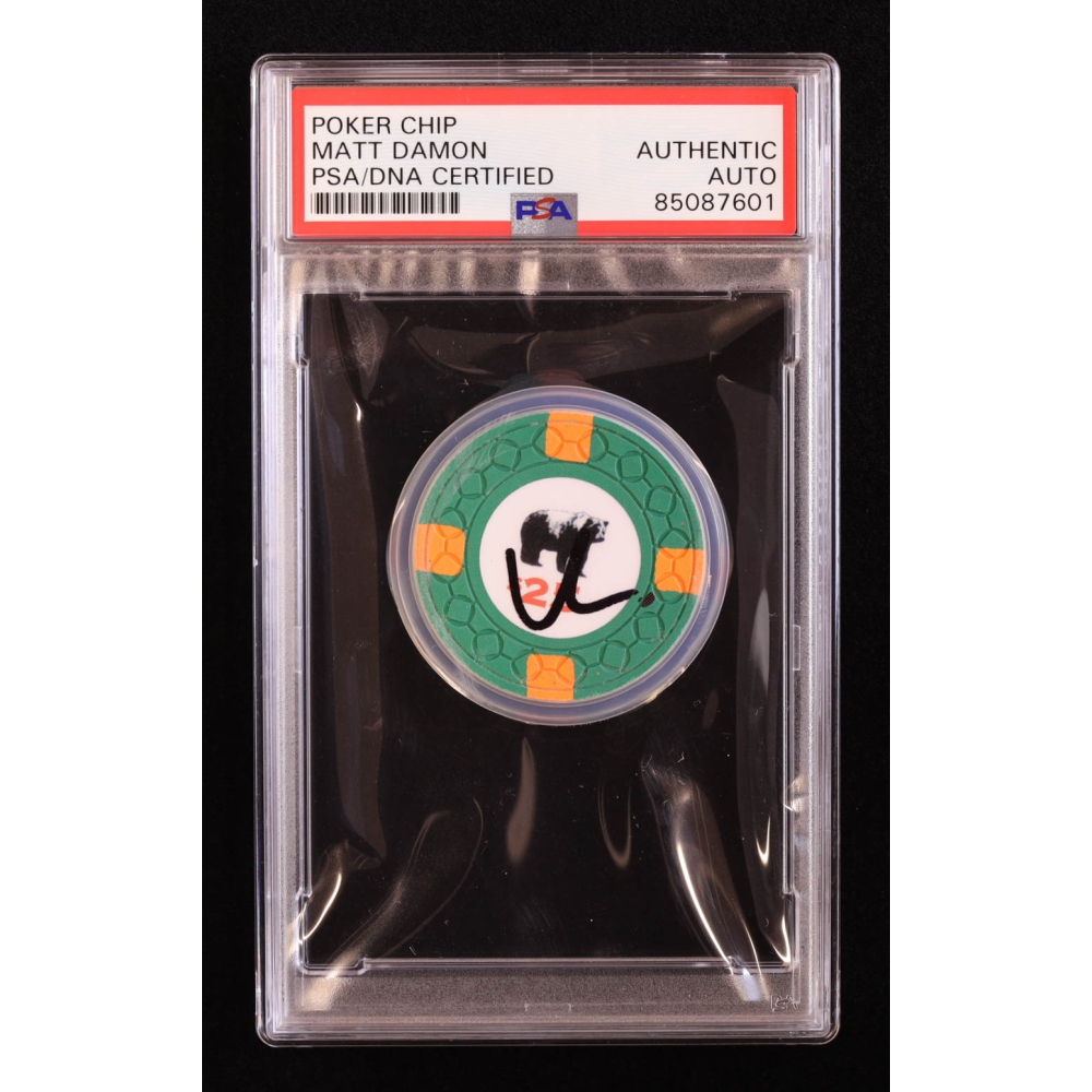 Matt Damon Signed Poker Chip (PSA) | Pristine Auction