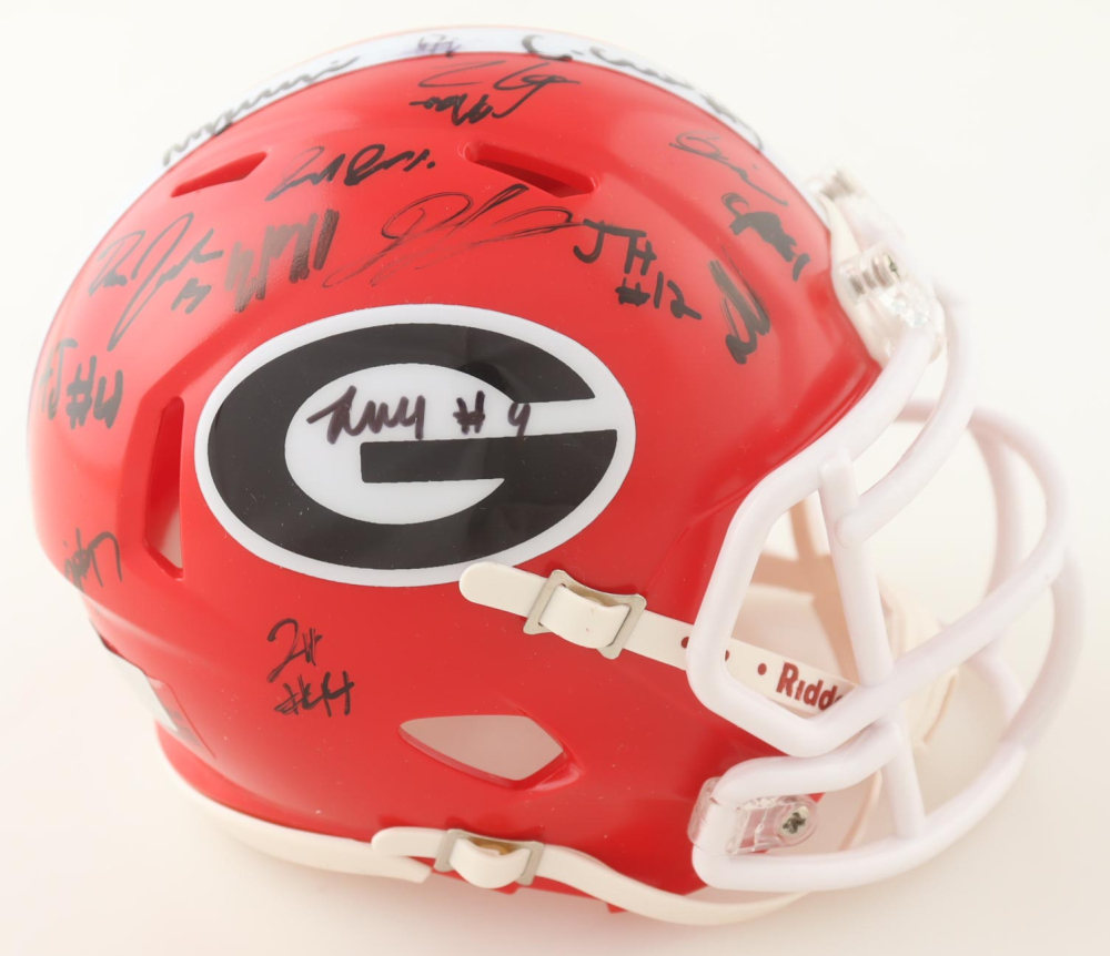 2023 Georgia Bulldogs Defense Speed Mini Helmet Team-Signed By (25 ...