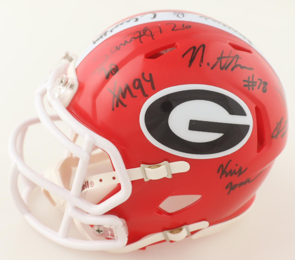 2023 Georgia Bulldogs Defense Speed Mini Helmet Team-Signed By (25 ...