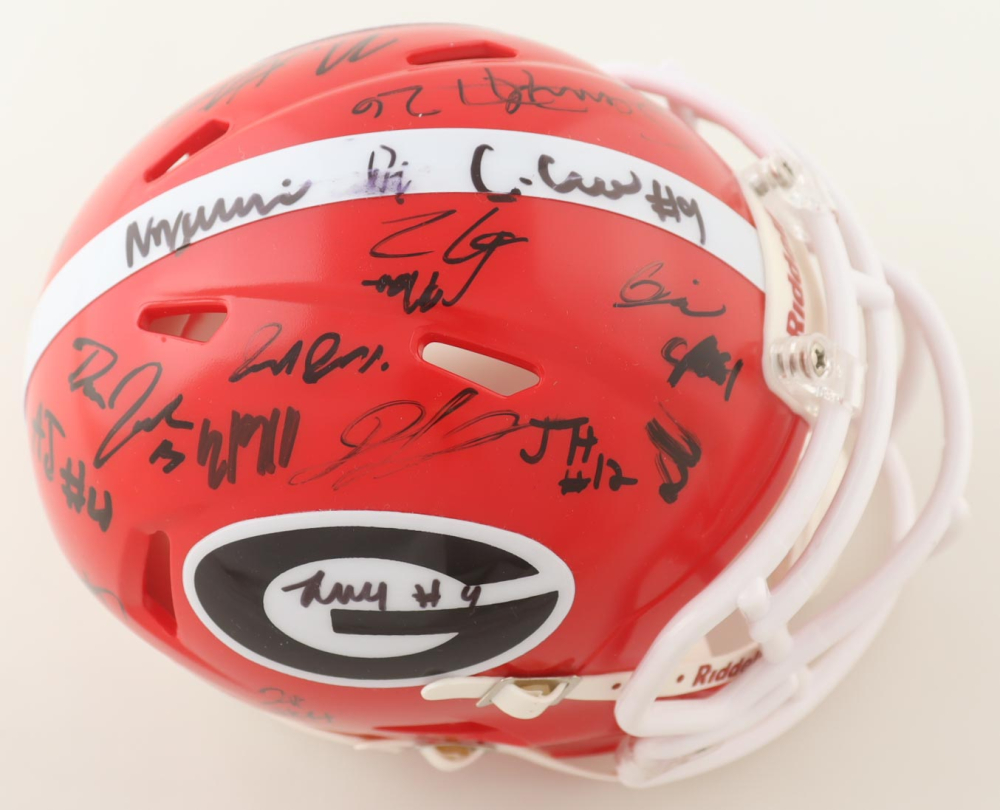 2023 Georgia Bulldogs Defense Speed Mini Helmet Team-Signed By (25 ...