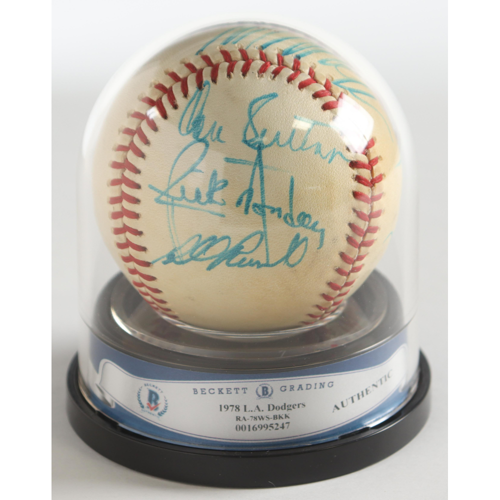 Don Sutton, Dusty Baker | 1978 Dodgers World Series Baseball Signed By ...