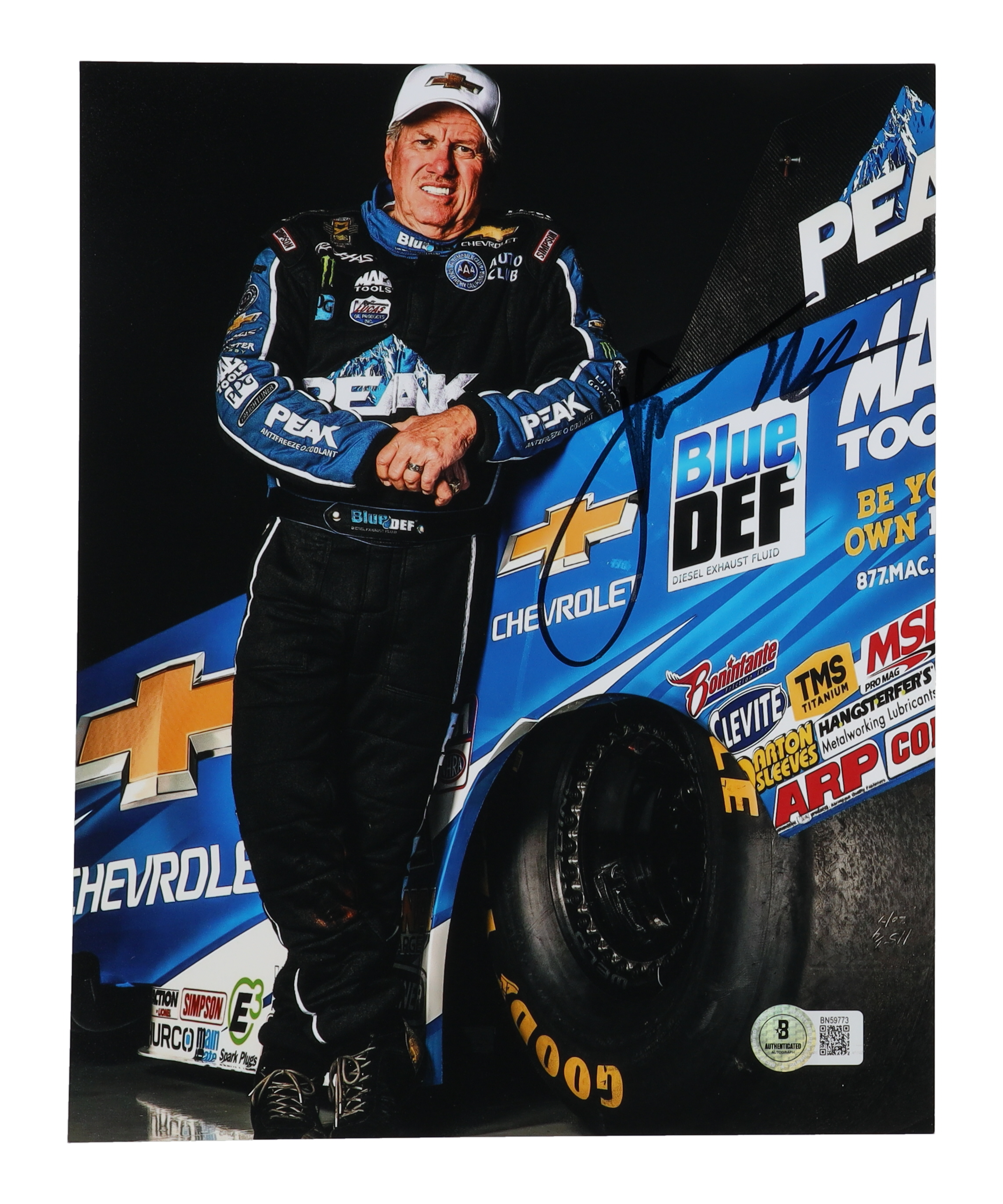 John Force Signed NHRA 8x10 Photo (Beckett) | Pristine Auction