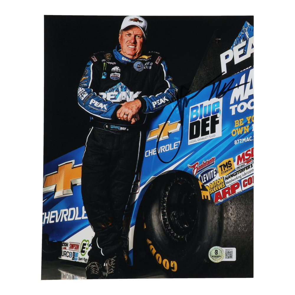 John Force Signed NHRA 8x10 Photo (Beckett) | Pristine Auction