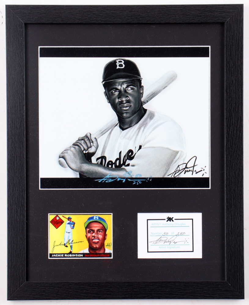 "Jackie Robinson" LE Custom Framed Lithograph Print Display By Anthony ...