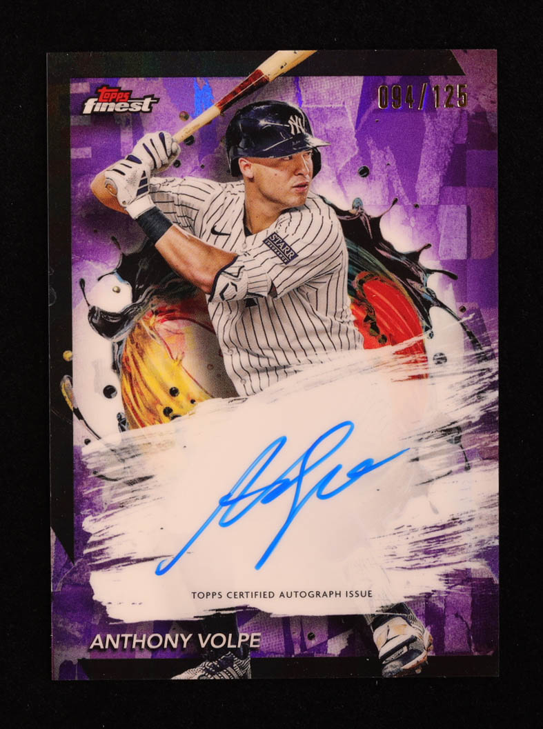 Anthony Volpe 2024 Finest Autographs Purple Refractors #FAAV RC #94/125 ...
