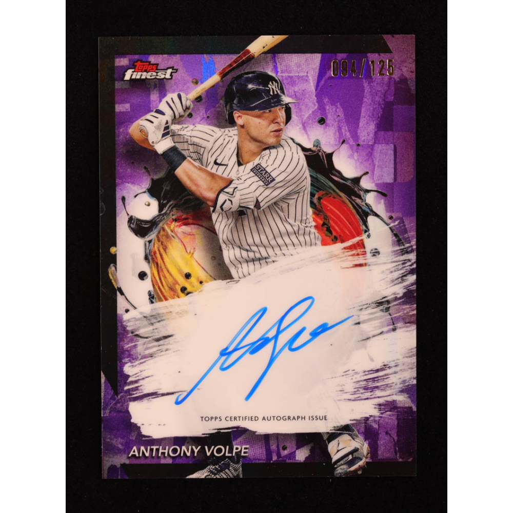 Anthony Volpe 2024 Finest Autographs Purple Refractors #FAAV RC #94/125 ...