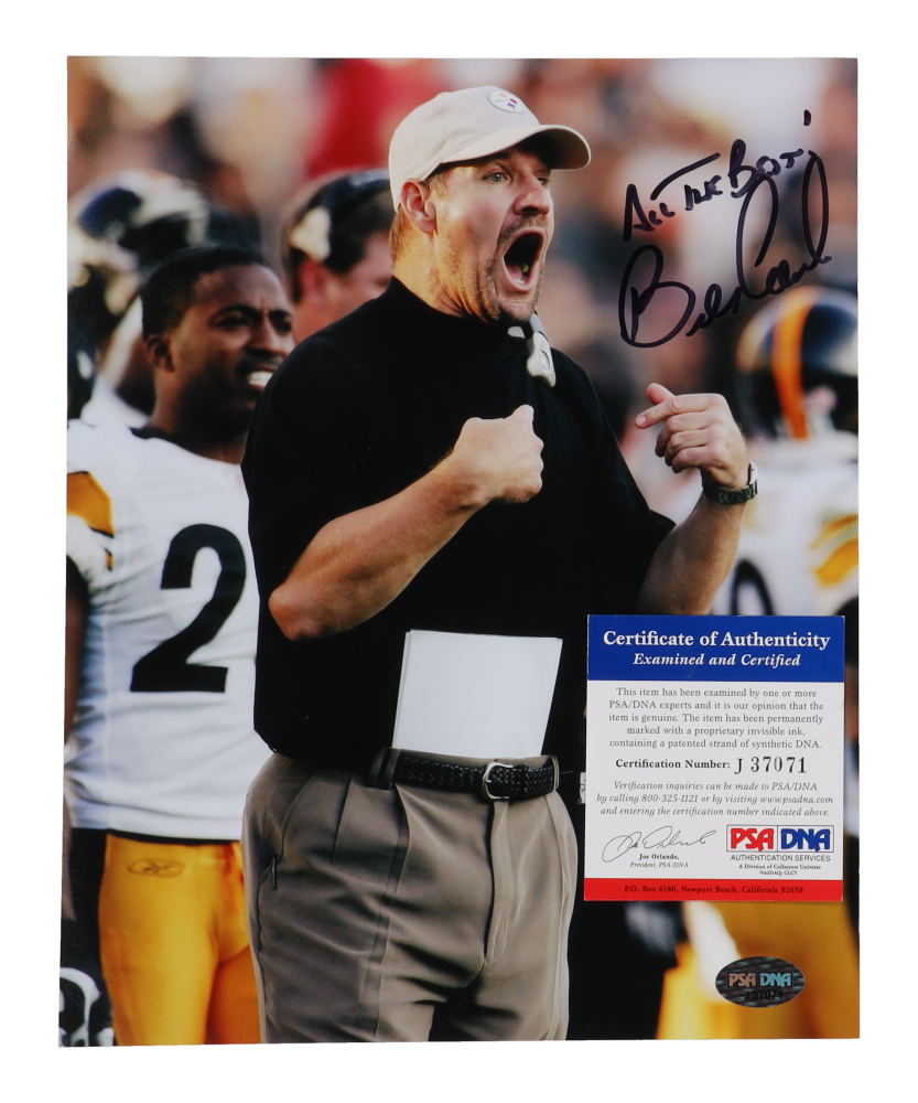 Bill Cowher Signed Steelers 8x10 Photo Inscribed "All the Best ...