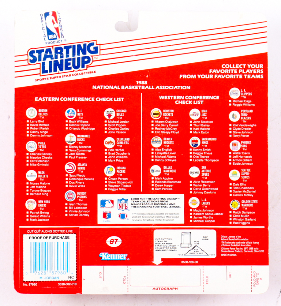 Michael Jordan 1988 Starting Lineup Sports Super Star Collectibles ...