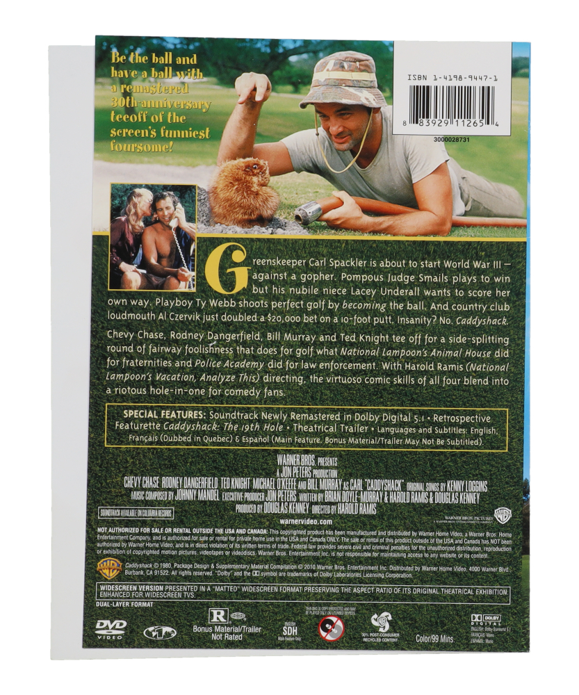 Chevy Chase Signed "Caddyshack" DVD Cover (Beckett) | Pristine Auction
