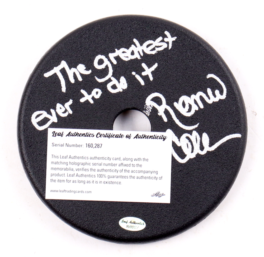Ronnie Coleman Signed 5lb Weight Inscribed "The Greatest Ever To Do It ...