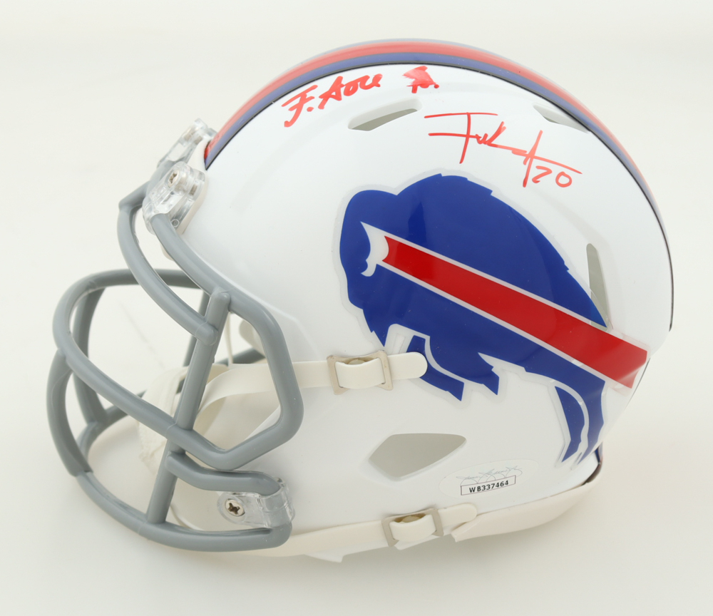 Frank Gore & Frank Gore Jr. Signed Bills Speed Mini Helmet (JSA ...