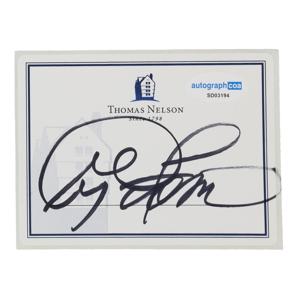 George Foreman Signed 3x4 Book Plate (AutographCOA) | Pristine Auction
