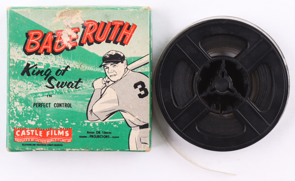 Babe Ruth "King of Swat" 8mm Film Reel with Original Box | Pristine Auction