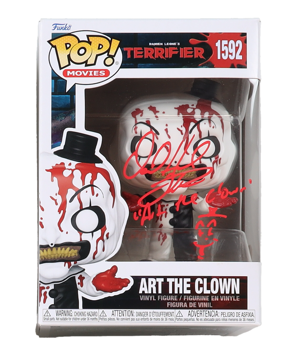 David Howard Thornton Signed "Terrifier" #1592 Art The Clown Funko Pop ...