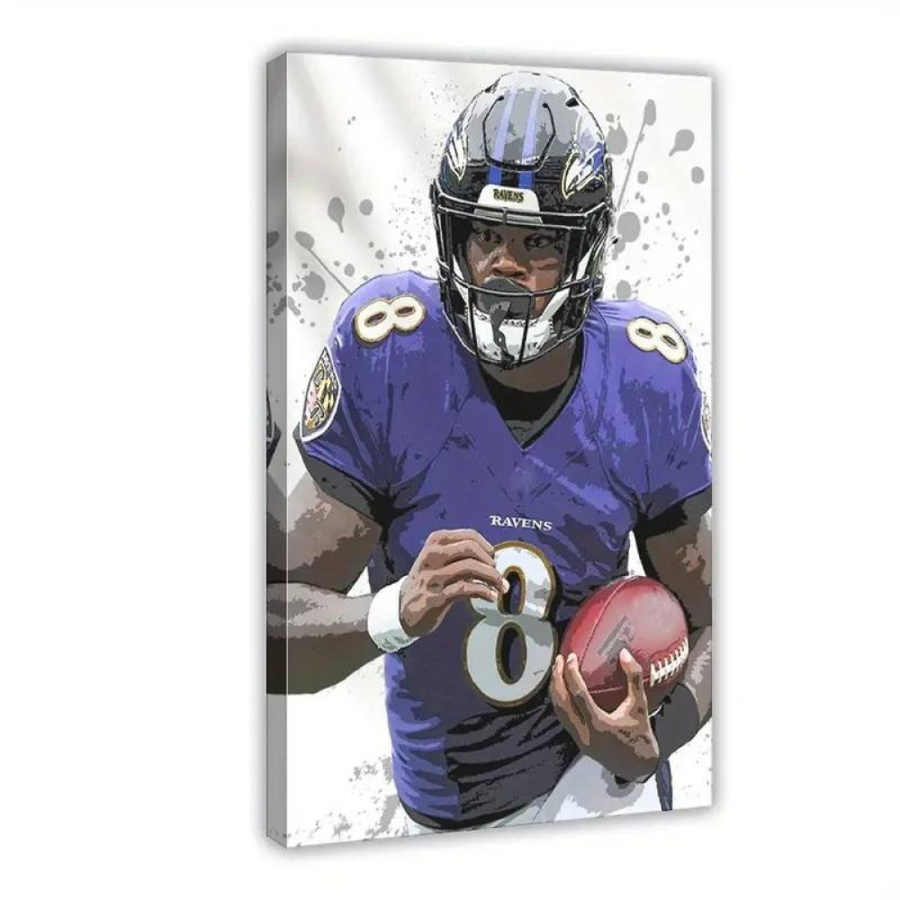 Lamar Jackson Ravens Custom 16x24 Canvas | Pristine Auction