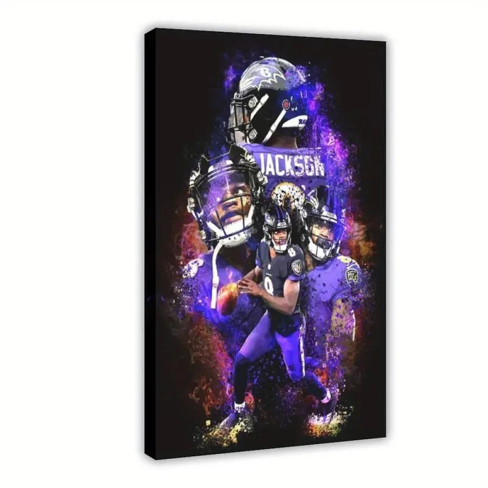 Lamar Jackson Ravens Custom 16x24 Canvas | Pristine Auction