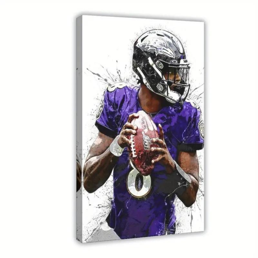 Lamar Jackson Ravens Custom 16x24 Canvas | Pristine Auction