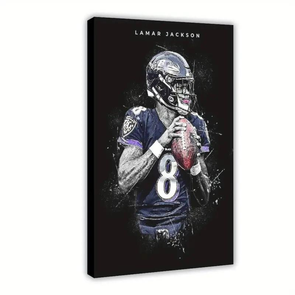 Lamar Jackson Ravens Custom 16x24 Canvas | Pristine Auction