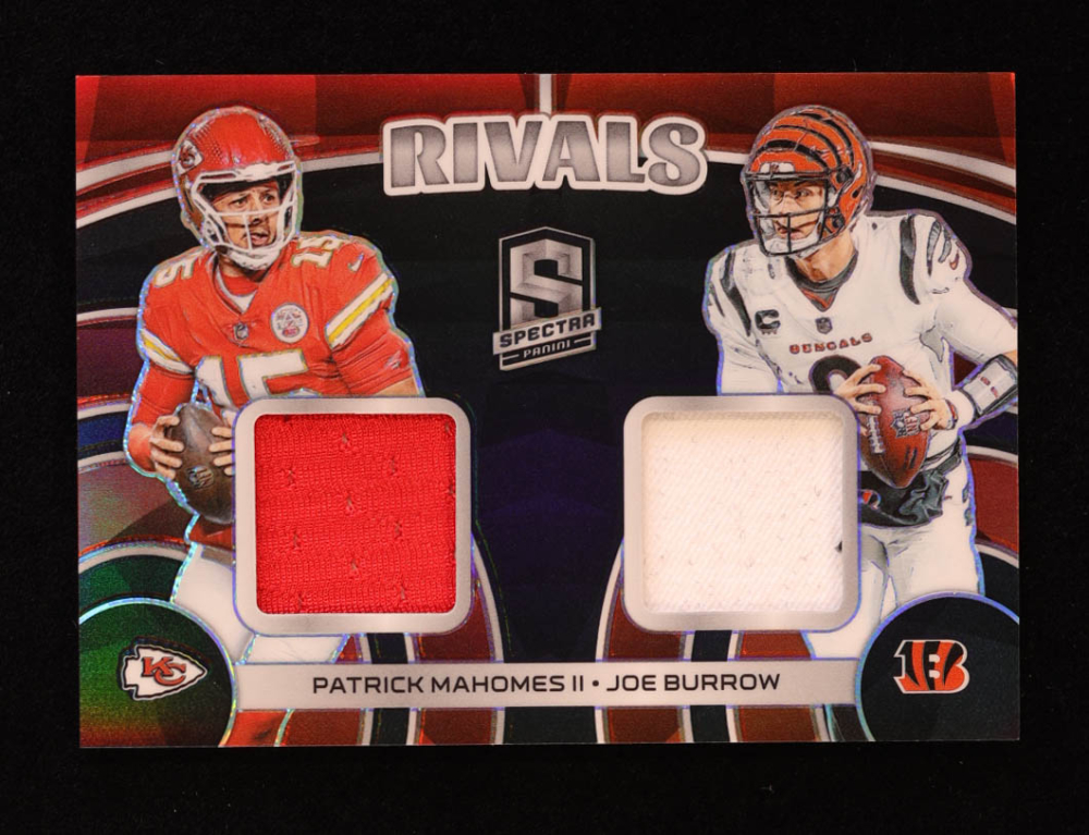 Patrick Mahomes II / Joe Burrow 2023 Panini Spectra Rivals Materials #2 ...