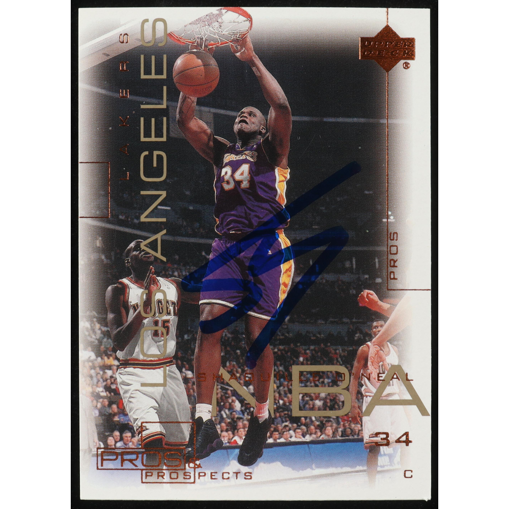 Shaquille O'Neal Signed 2000 Upper Deck Pros & Prospects #38 (PIA ...