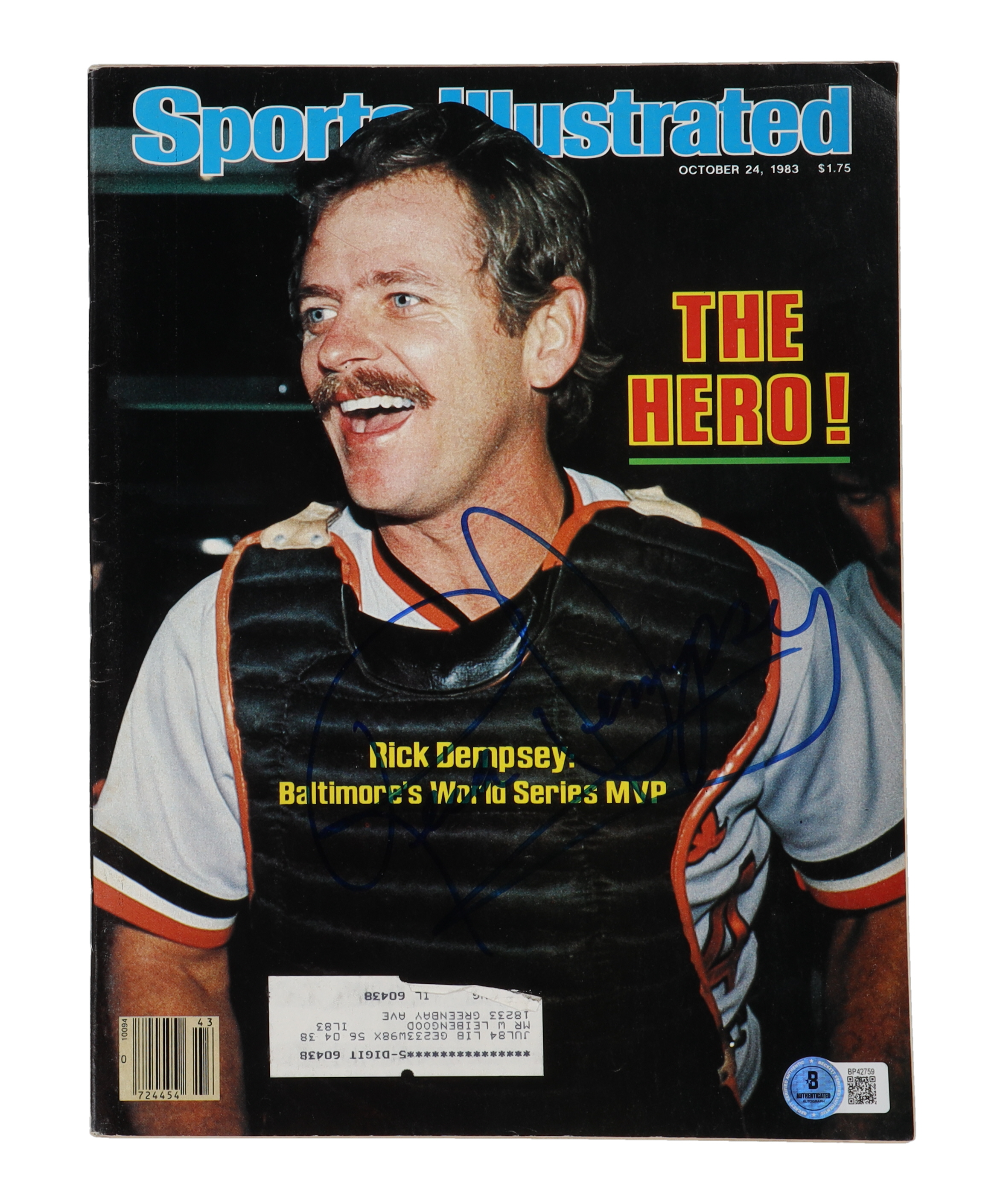 Rick Dempsey Signed 1983 Sports Illustrated Magazine (Beckett) | Pristine Auction