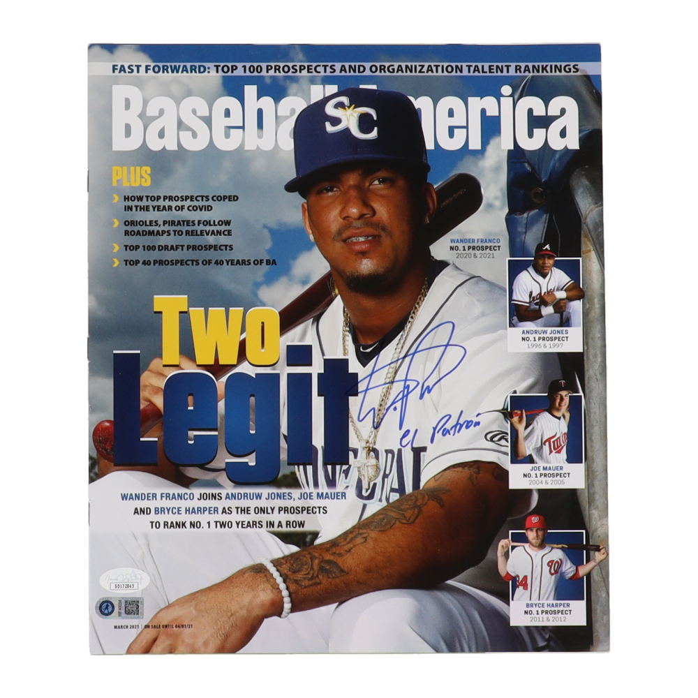 Wander Franco Signed 2021 Baseball America Magazine Inscribed "El ...