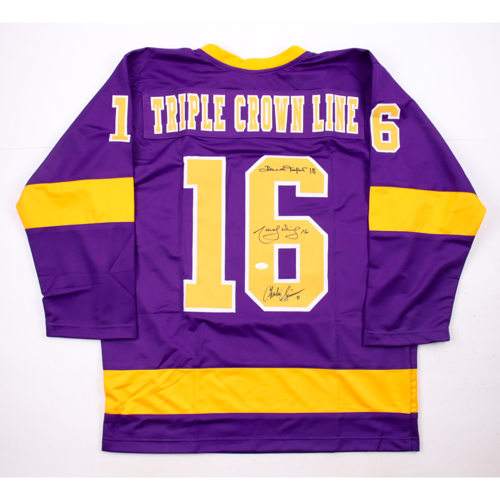 Charlie Simmer, Dave Taylor, & Marcel Dionne Signed Jersey (JSA ...