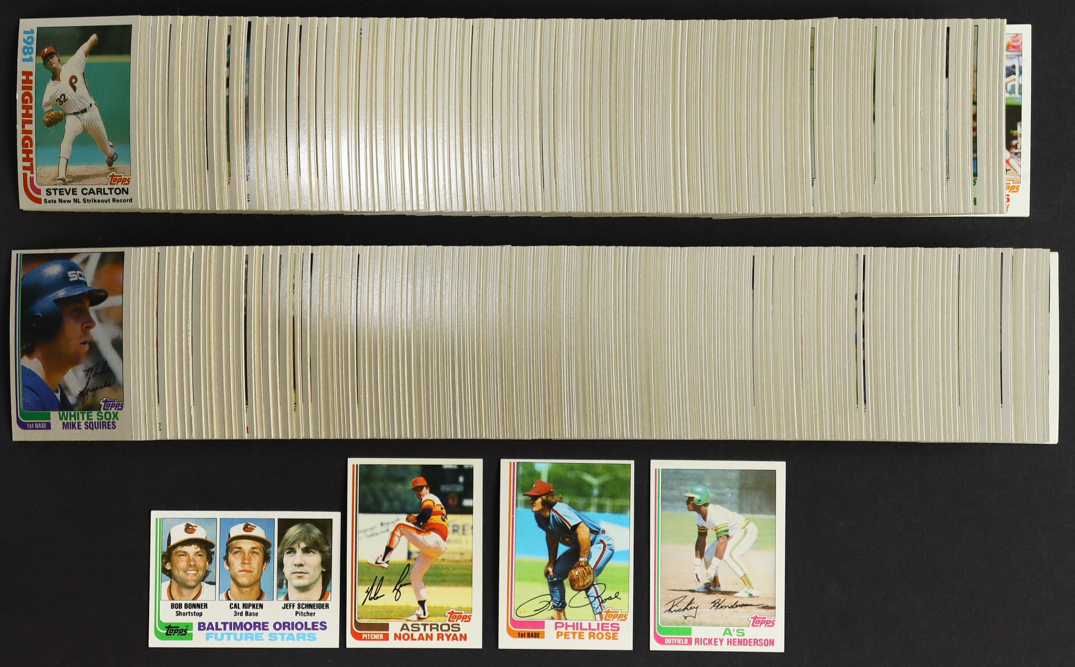 1982 Topps Baseball Complete Set of (792) cards with Rickey Henderson ...