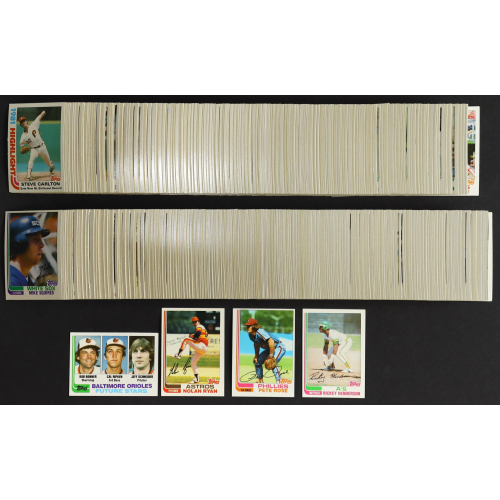 1982 Topps Baseball Complete Set Of (792) Cards With Rickey Henderson