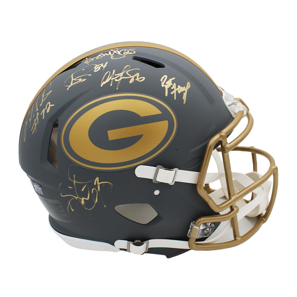 Packers Full-Size Authentic On-Field Slate Alternate Speed Helmet ...