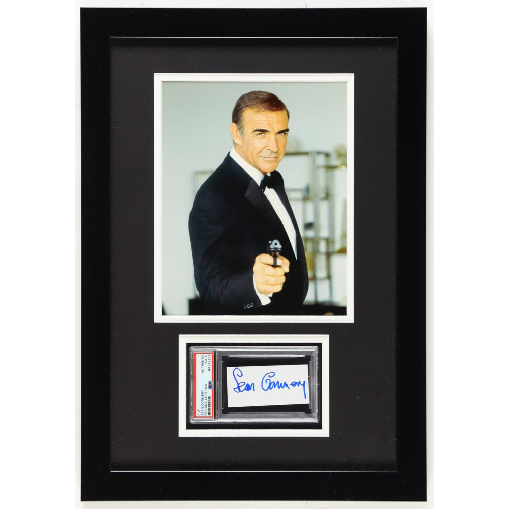 Sean Connery Signed "James Bond" Custom Framed Cut Display (PSA ...
