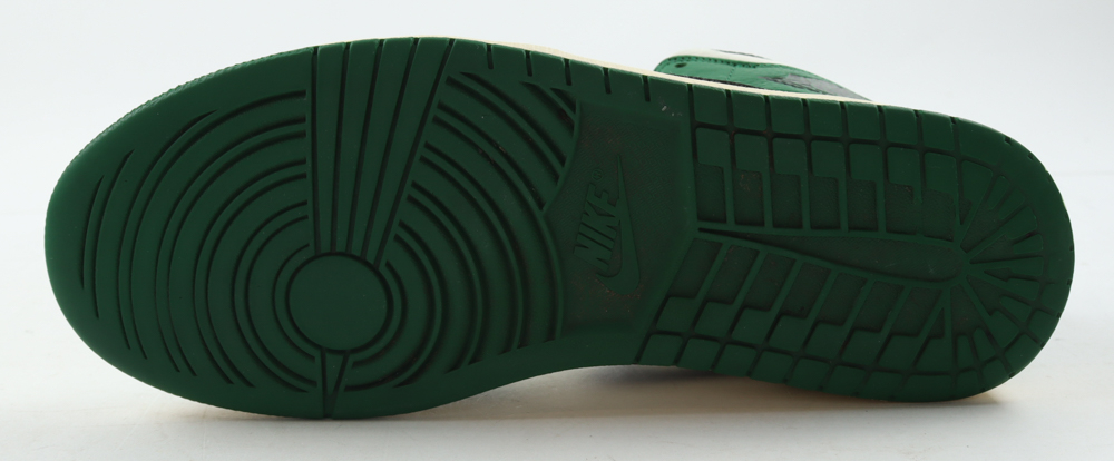 Larry Bird Signed Nike Air Jordan Celtics Basketball Shoe with Stand ...