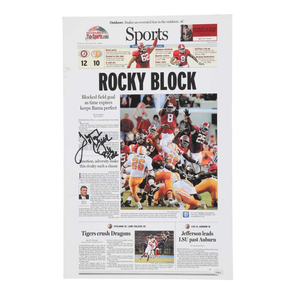 Terrence "Mount" Cody Signed 2009 "Rocky Block" 11x17 Poster Inscribed ...