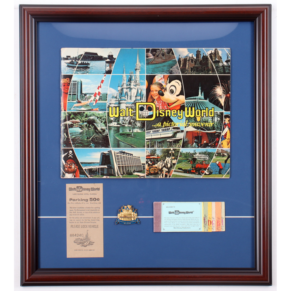 Vintage Disney World Custom Framed Souvenir Program Display with Ticket ...