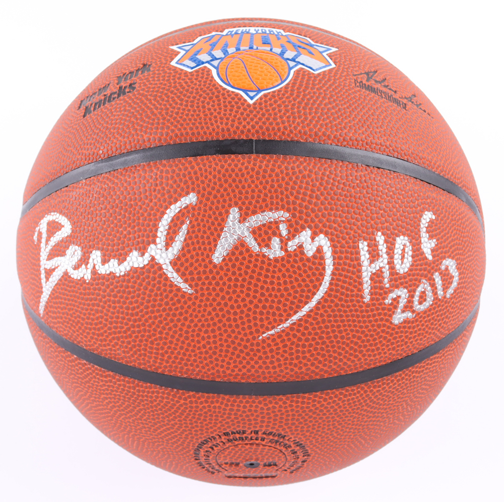 Bernard King Signed Knicks Logo NBA Basketball Inscribed "HOF 2013" (Schwartz) | Pristine Auction