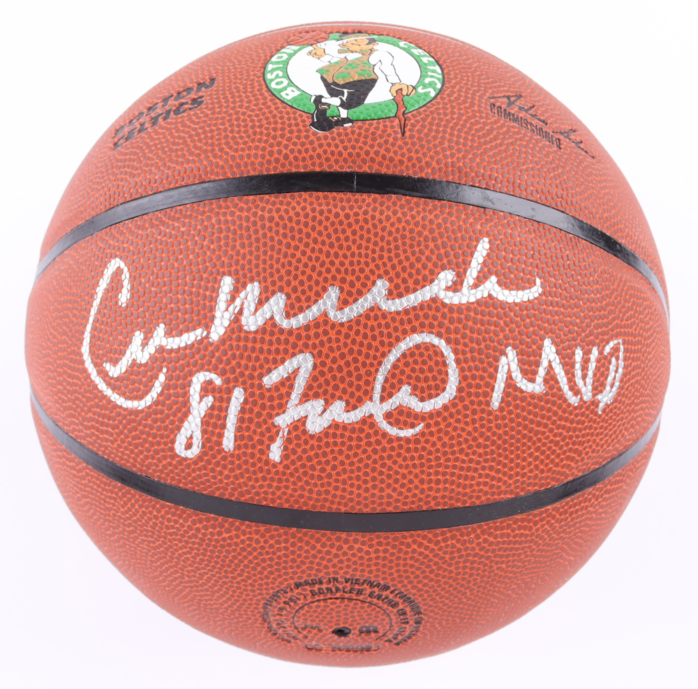 Cedric Maxwell Signed Celtics Logo Basketball Inscribed "81 Finals MVP ...