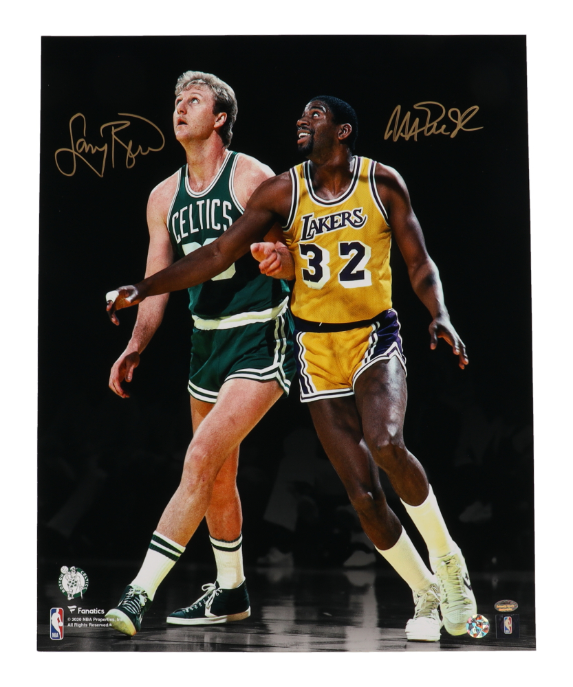 Magic Johnson & Larry Bird Signed 16x20 Photo (Schwartz & Bird) | Pristine Auction