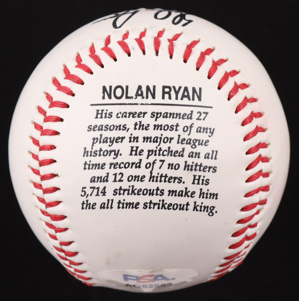 Nolan Ryan Signed Commemorative Fotoball Portrait Baseball (PSA) | Pristine Auction