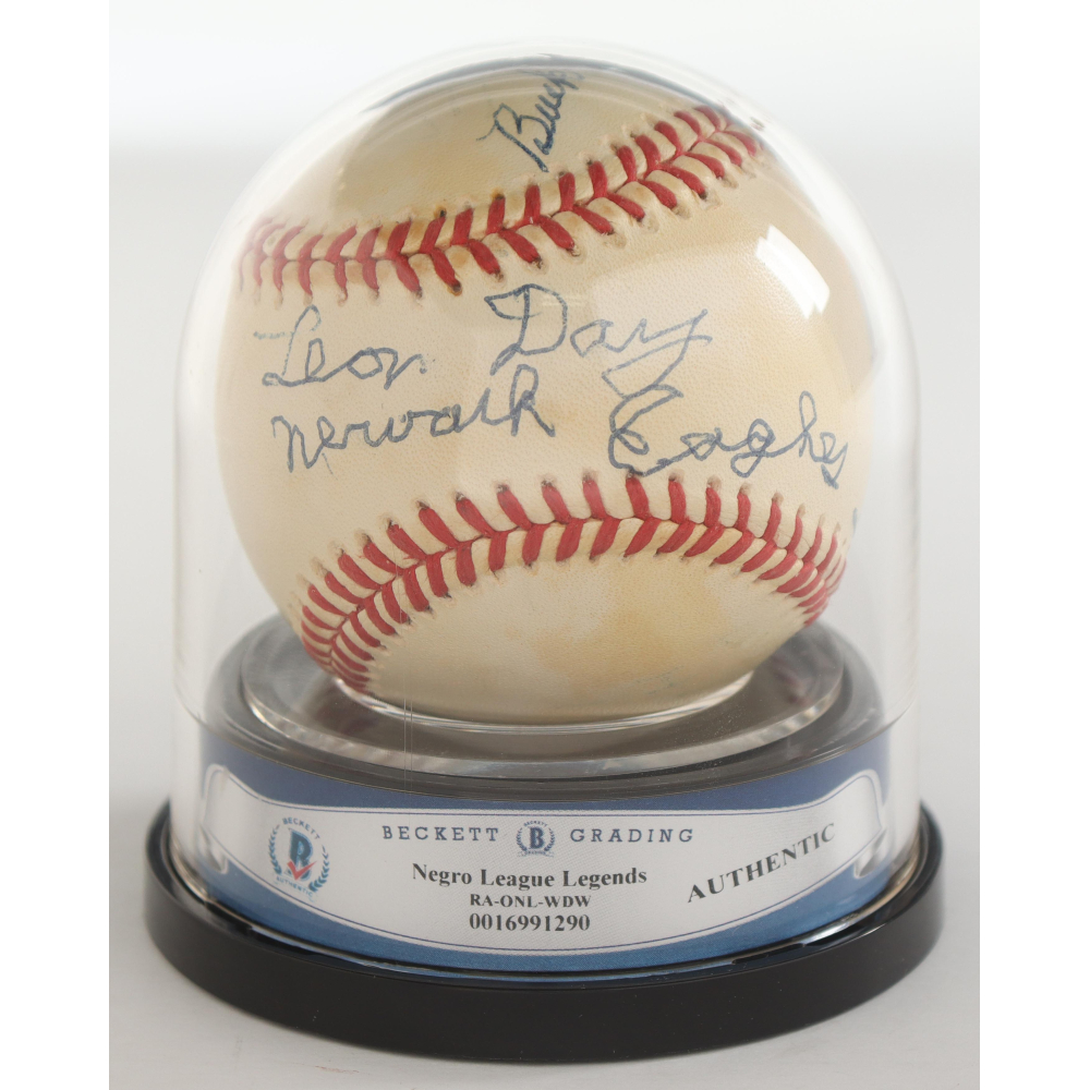 Negro League Legends ONL Baseball Signed by (7) with Leon Day, Jim Cohen, Wilmer Fields, Monte ...