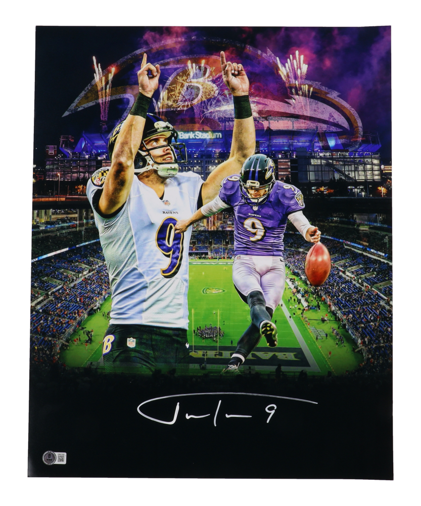 Justin Tucker Signed Ravens 16x20 Photo (Beckett) | Pristine Auction
