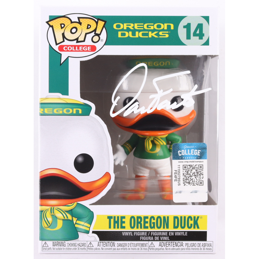 Dan Fouts Signed Oregon Ducks #14 The Oregon Duck Funko Pop! Vinyl ...