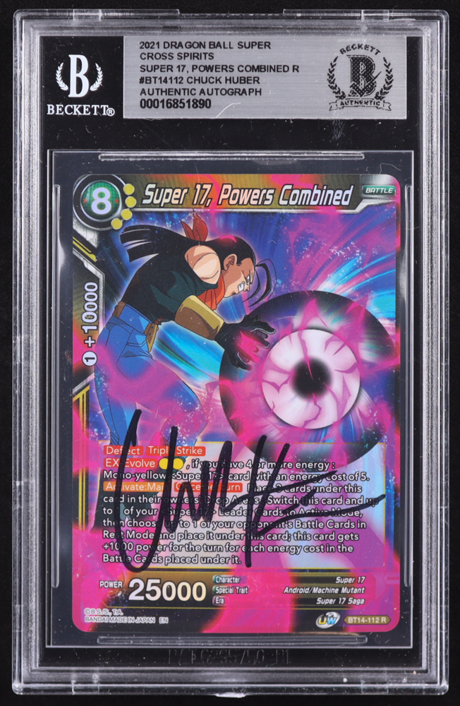 Chuck Huber Signed Super 17, Powers Combined R 2021 Dragon Ball Super ...