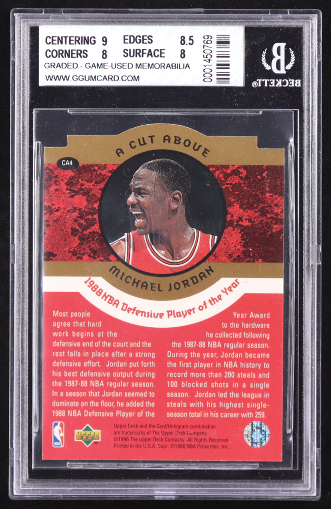 Michael Jordan 1996-97 Collector's Choice Jordan A Cut Above #CA4 ...
