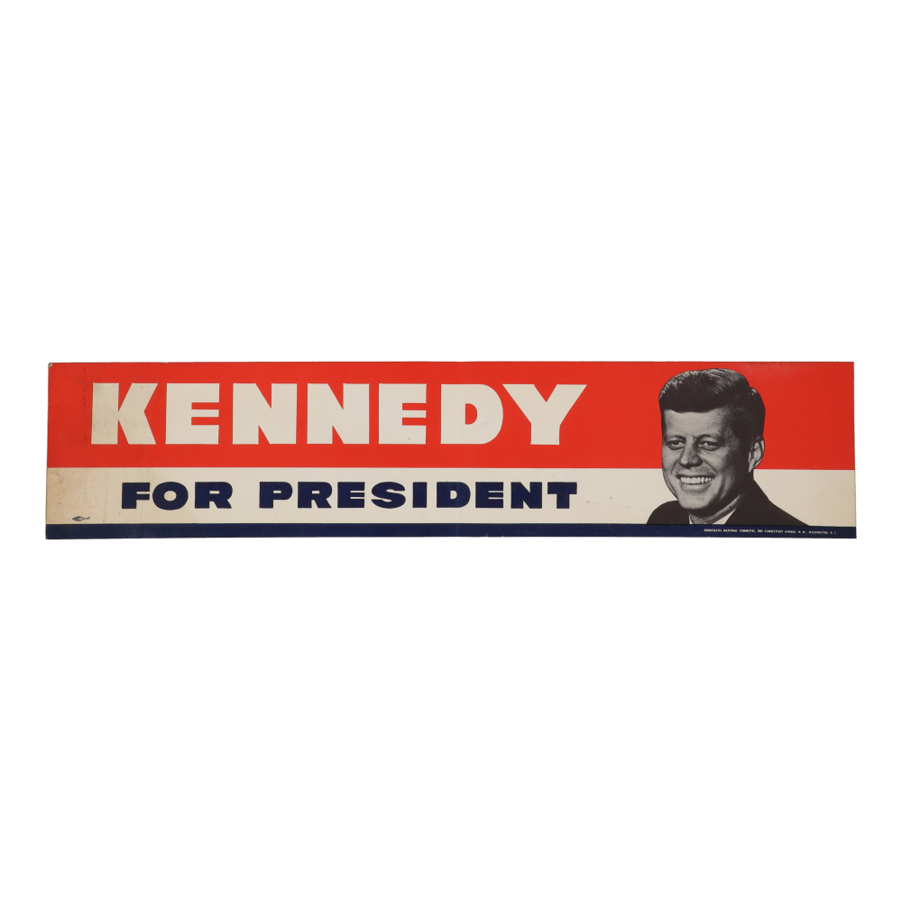 John F. Kennedy 1960 Unused Campaign Bumper Sticker | Pristine Auction