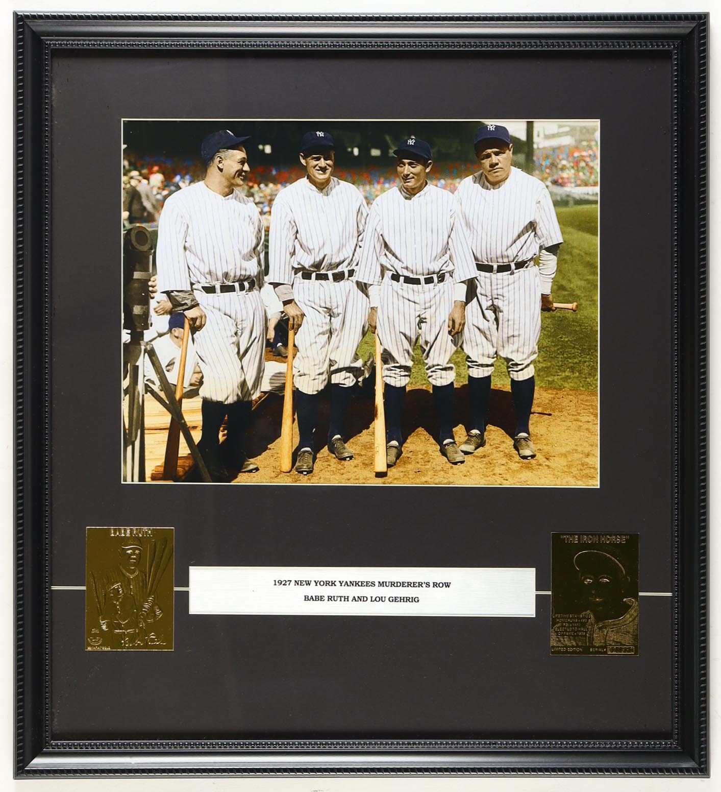 Babe Ruth & Lou Gehrig "The Murderer's Row" Yankees Custom Framed Photo ...