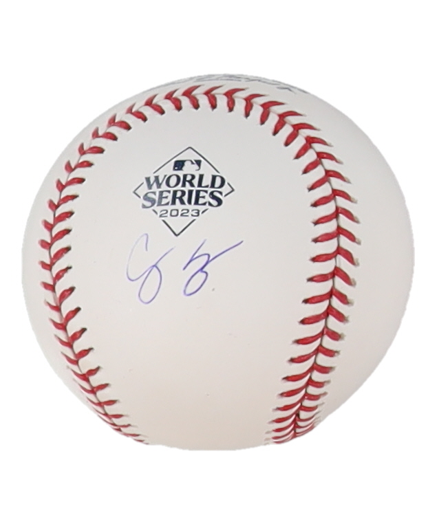 Corey Seager Signed 2023 World Series Logo Baseball (MLB) | Pristine ...