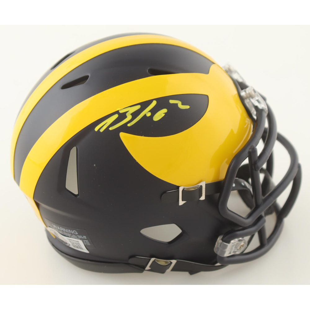 Blake Corum Signed Michigan Wolverines Speed Mini Helmet (Beckett ...