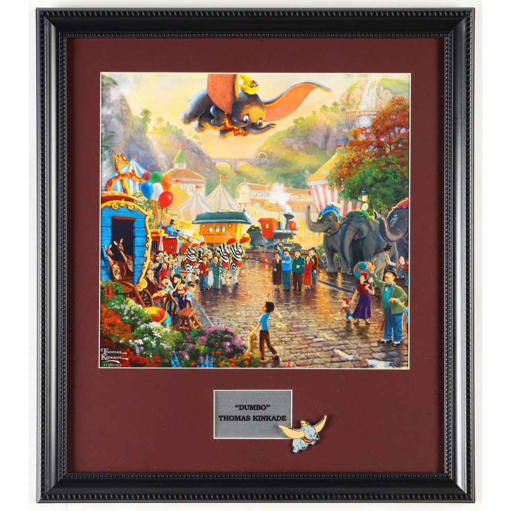 Thomas Kinkade "Dumbo" Custom Framed Print Display With Disney Dumbo ...
