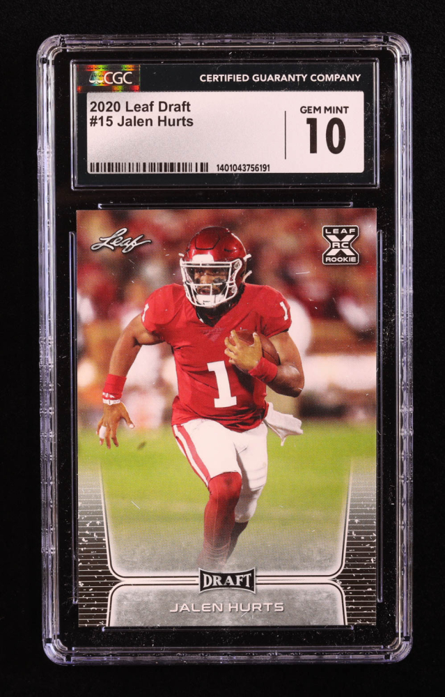 Jalen Hurts 2020 Leaf Draft #15 RC (CGC 10) | Pristine Auction